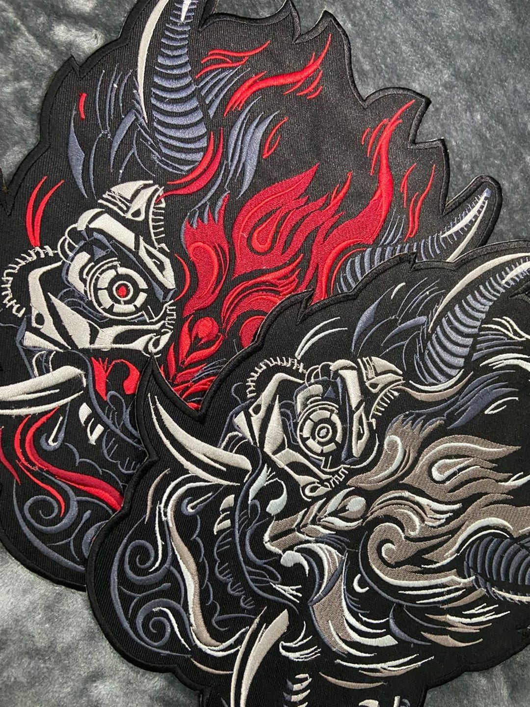 Cyberpunk Patch, Oni Patch, Back Patch, Battle Jacket Patch, Samurai ...