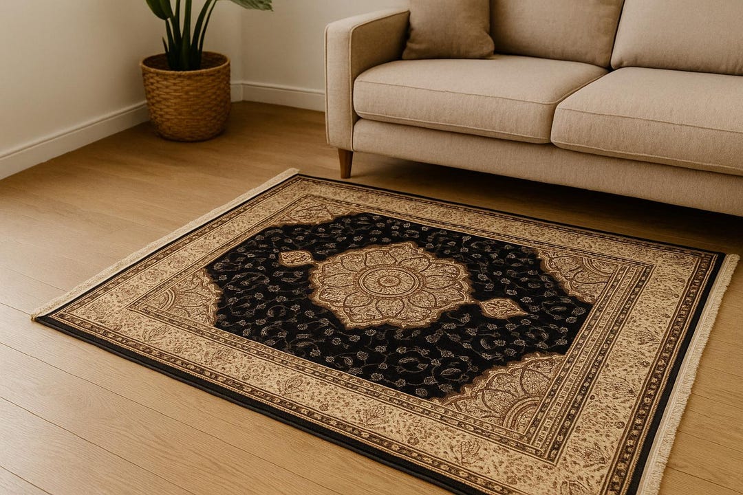 Persian Style Rug 8×10 Ft | Wool Carpet Large Area Rug | Machine Woven ...