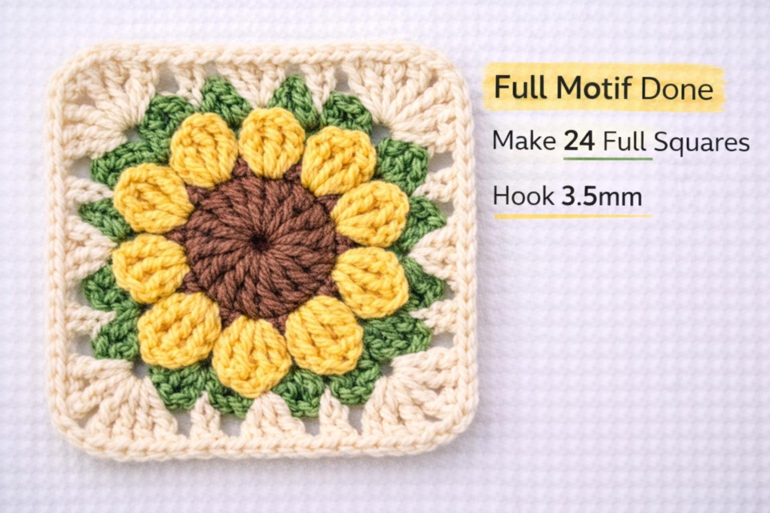 Sunflower Crochet Table Runner Pattern | Granny Square, Easter Decor ...