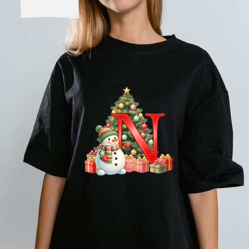 Christmas Alphabet PNG | Santa Initial Letter PNG | Snowman Letter Set ...