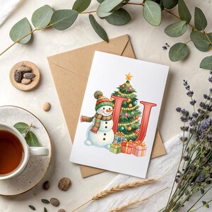 Christmas Alphabet PNG | Santa Initial Letter PNG | Snowman Letter Set ...