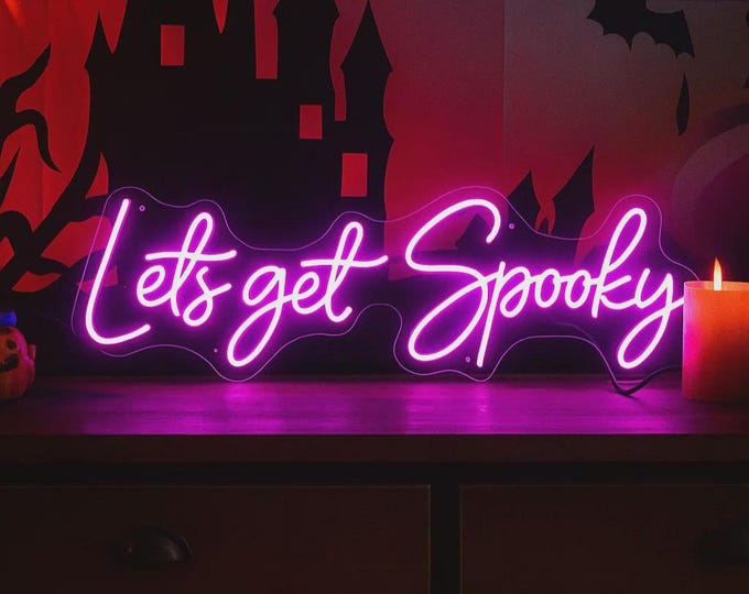Custom Halloween Neon Sign - Spooky Neon Sign - Halloween Wall Decor ...