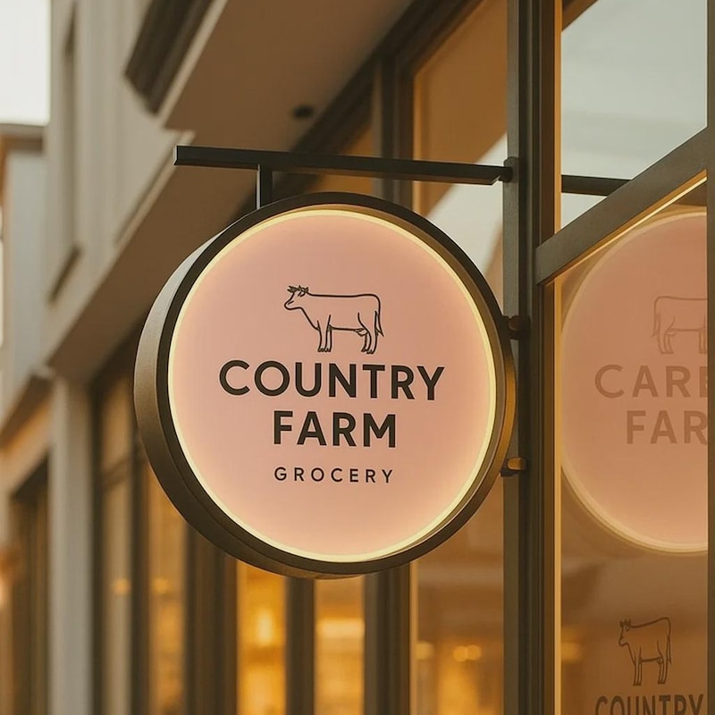 Round Sign Outside - Etsy UK