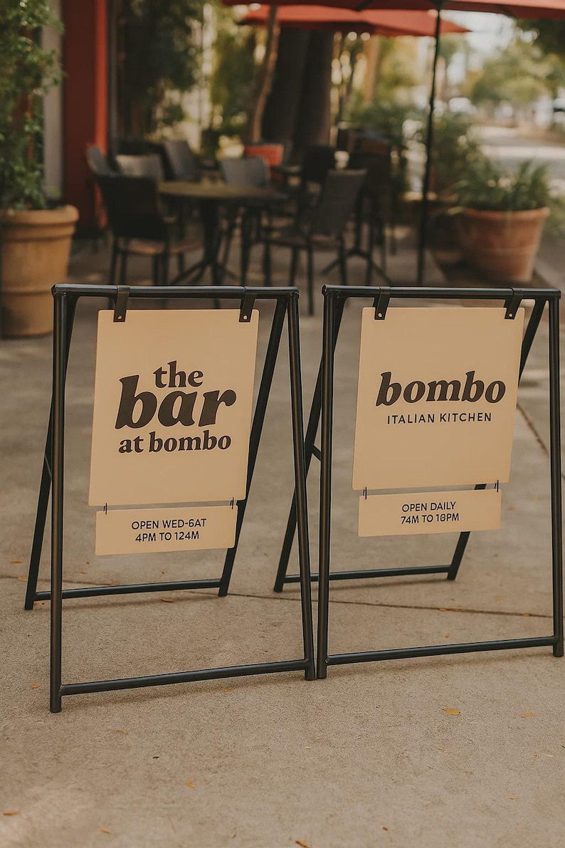 Custom Storefront Sign, A-frame Outdoor Sidewalk Signs, Sandwich ...