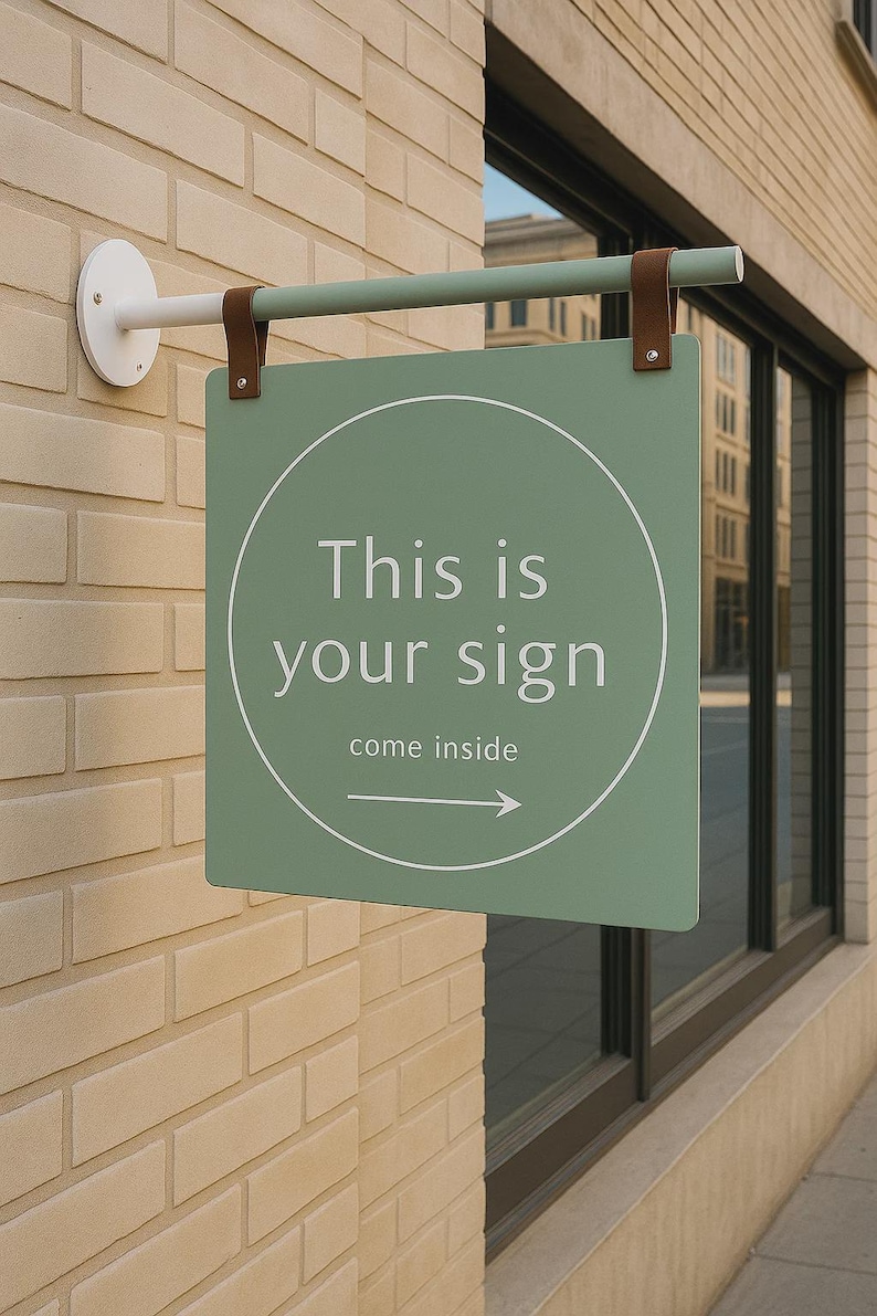 Double-sided Hanging Storefront Sign | Outdoor Business Shop Signage ...