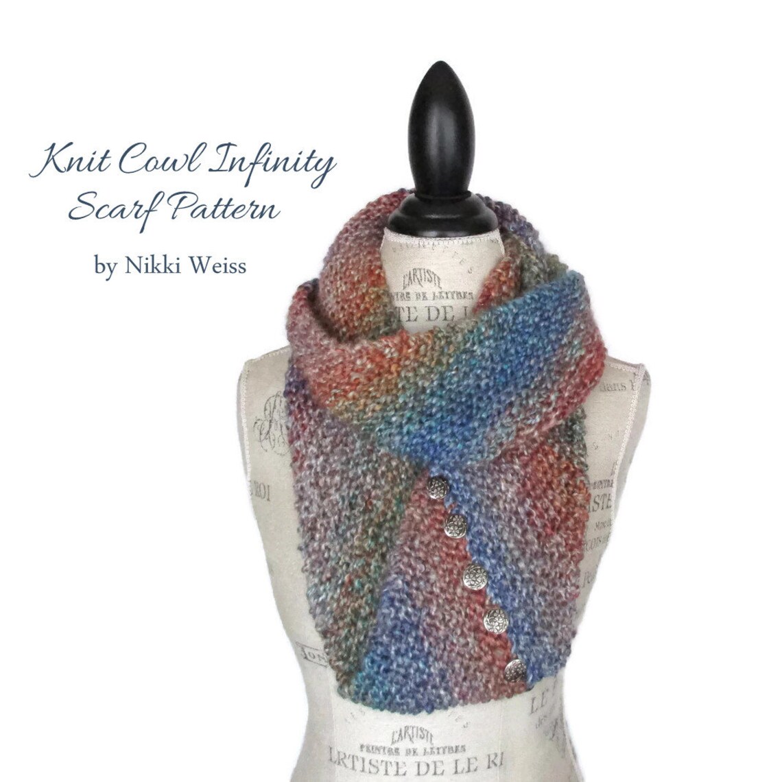 Knitting Pattern - Homespun Cowl Infinity Scarf - Etsy