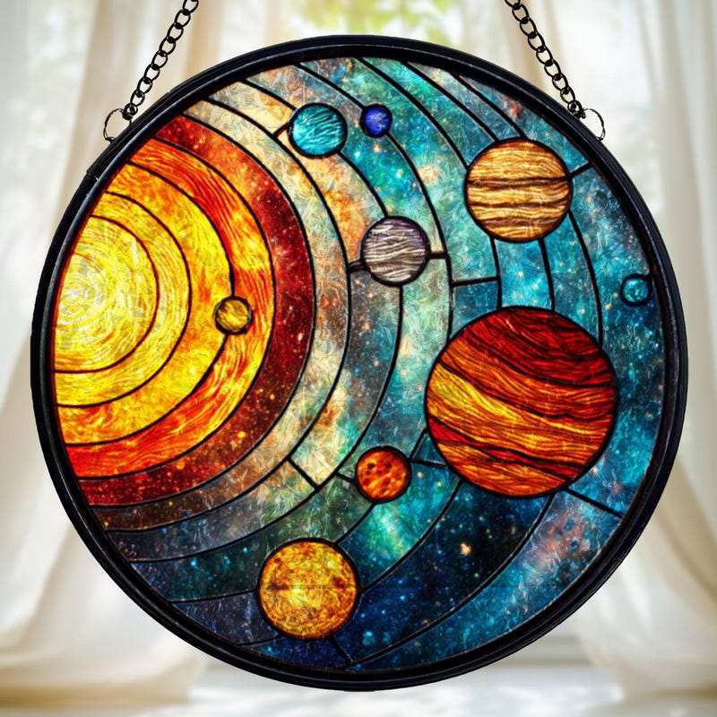 Stained Glass Planet - Etsy