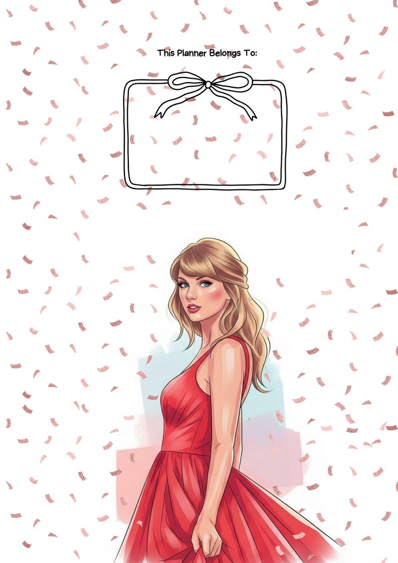Taylor Swift 2026 Annual Planner | “the Life of a Showgirl” Fan Art ...