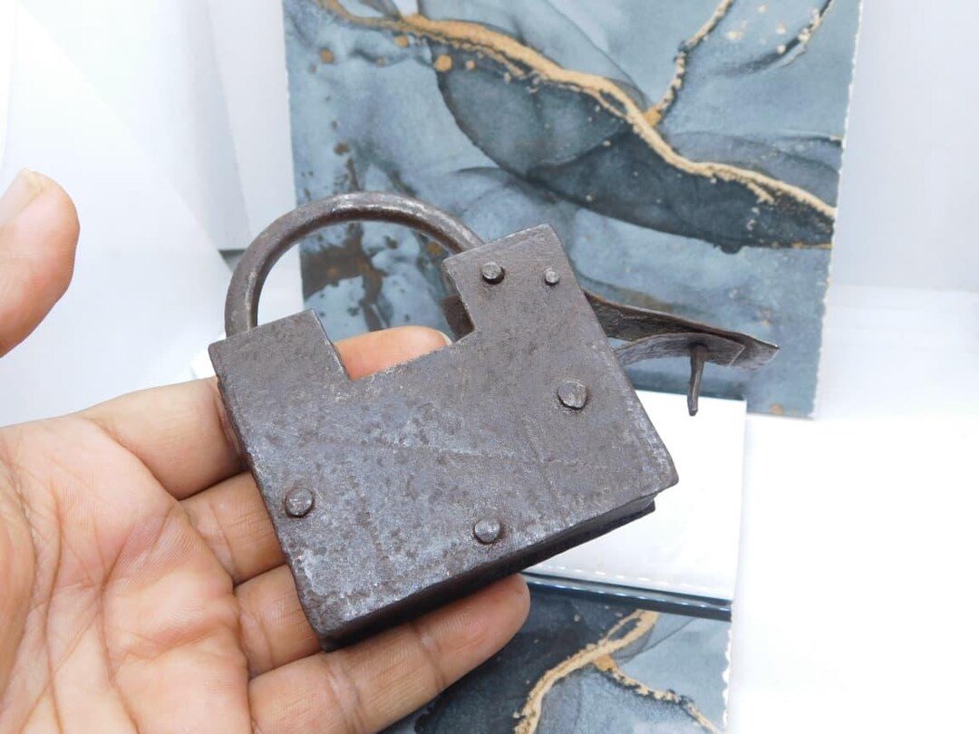 Vintage Old Hand Made Trick Puzzle Padlock With 2 Key, 100% Working ...