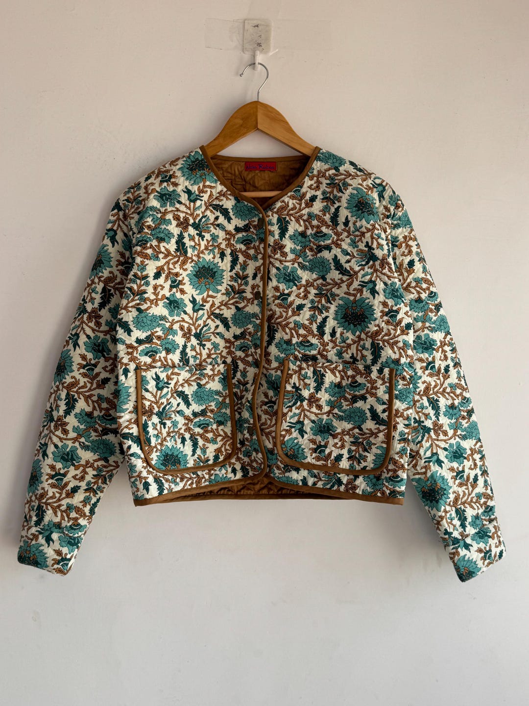 Indian Block Print Quilted Cotton Jacket, Reversible Kimono Coat - Etsy