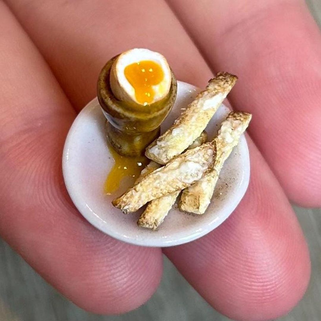 1:12 Scale Boiled Egg With Soldiers - Etsy