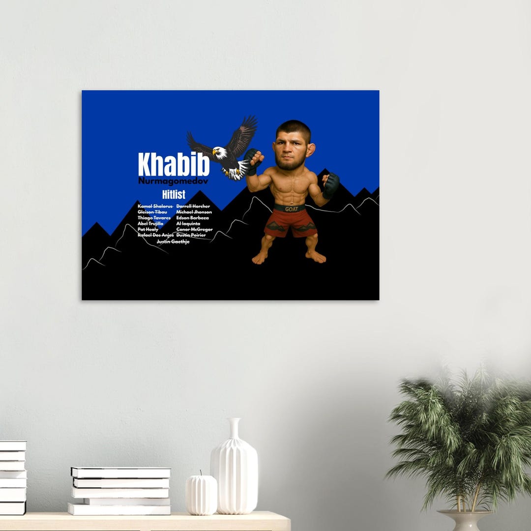Khabib Nurmagomedov Caricature, His Full Hitlist & the Iconic Dagestani ...