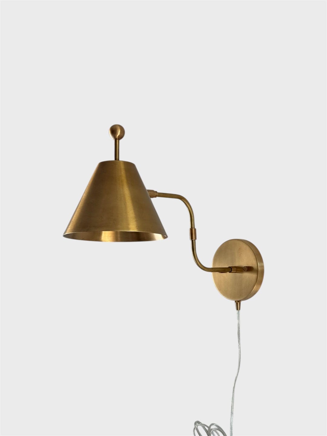 Vintage Brass Adjustable Swing Arm Wall Sconce: Mid Century Sputnik ...