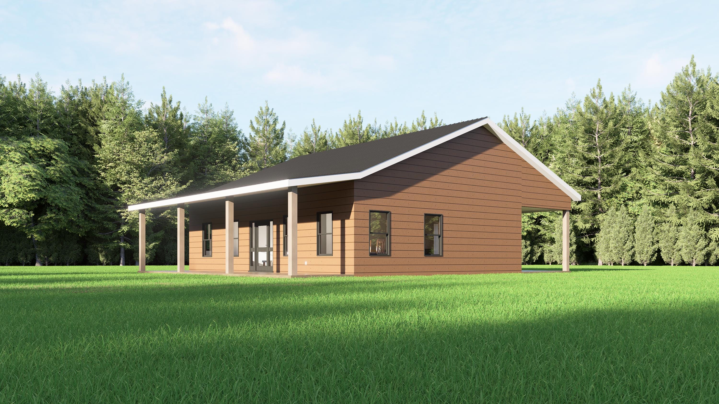 House Plan | 3 Bedroom 2 Bath | 40x40 Feet | 1,600 Sq Ft Floor Plan ...