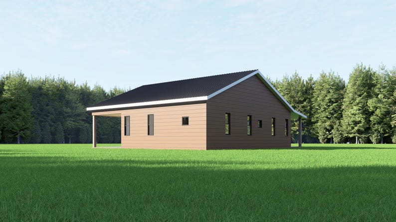 House Plan | 3 Bedroom 2 Bath | 40x40 Feet | 1,600 Sq Ft Floor Plan ...