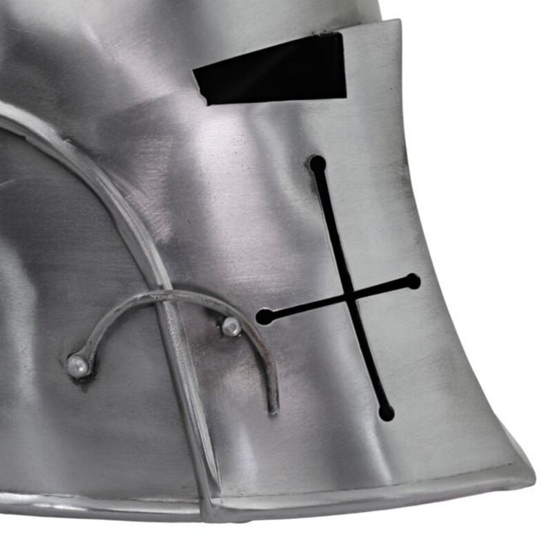 Medieval Inspired Visored Barbuta Helmet W/ Visor Lock & Interior ...
