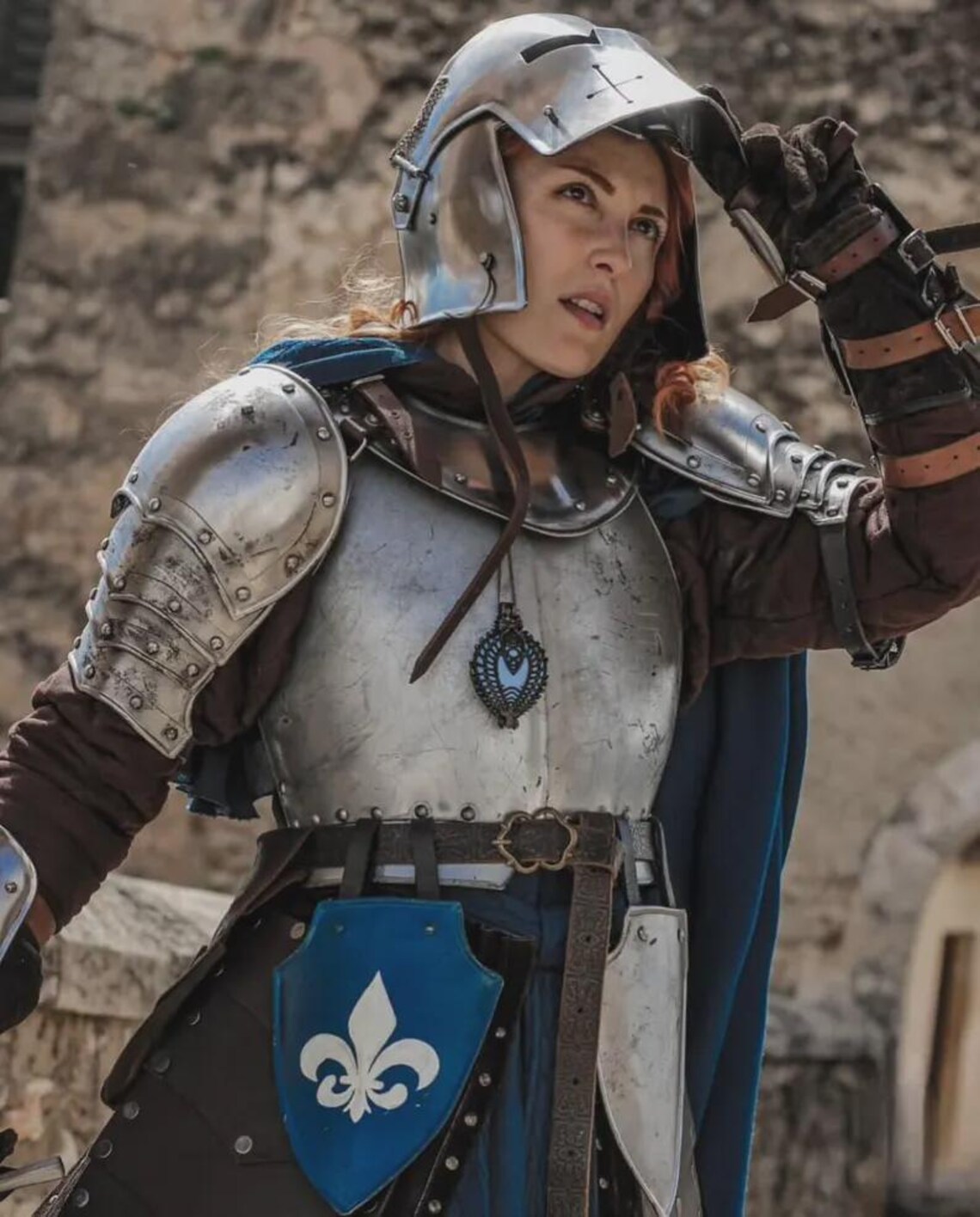 Medieval Female Full Barbuta Knight Armor With Visor - Full Mild Steel ...