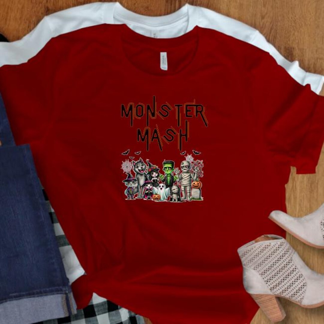 Monster Mash Halloween Tee | Retro Spooky Dance Graphic, Unisex - Etsy
