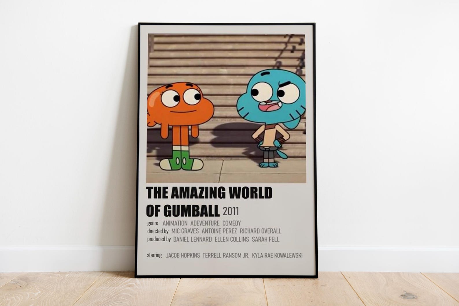 Gumball Cartoon Print: Minimalist Kids Room Decor - Etsy