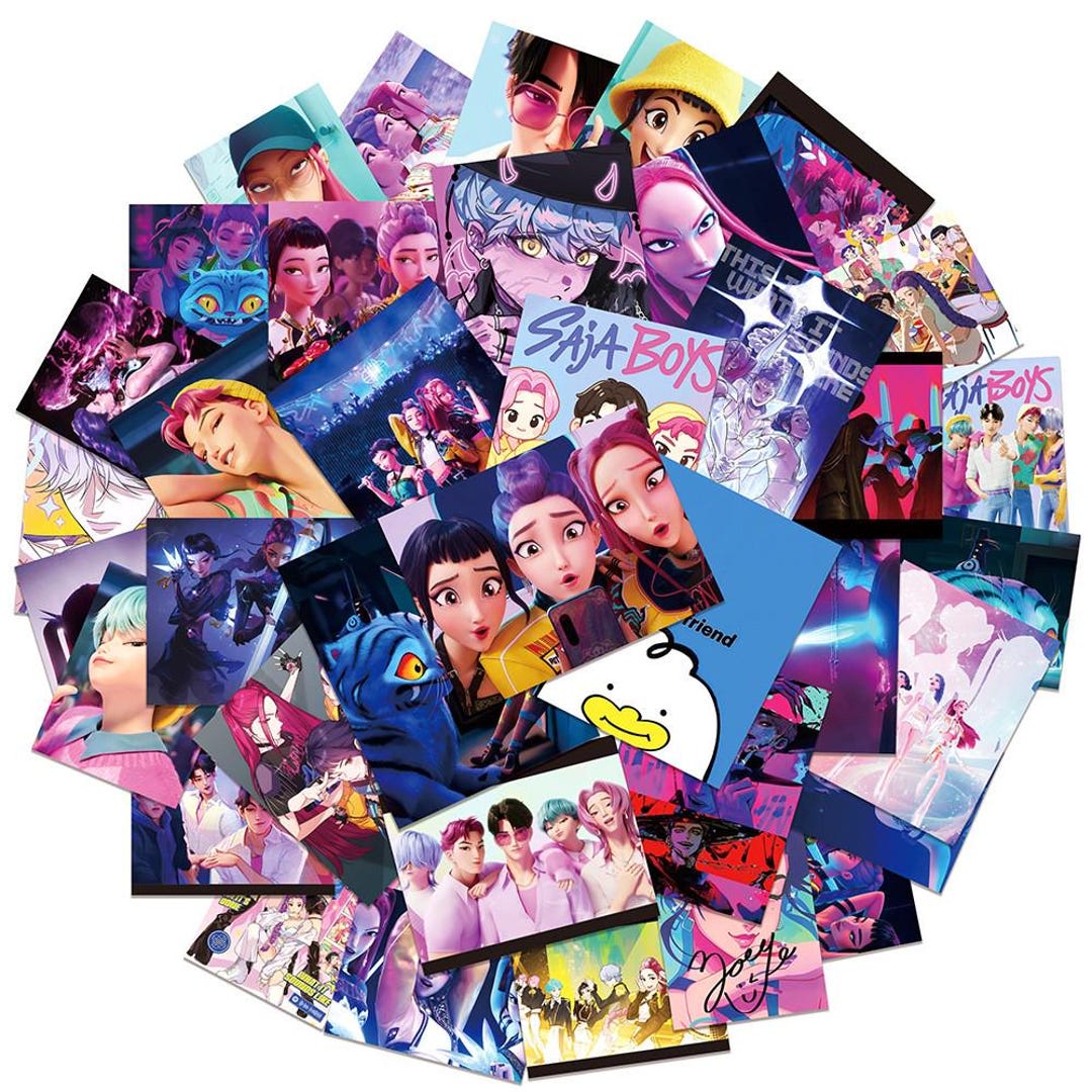 50pcs-kpop Demon Hunters Sticker Sheet - Korean Idol Movie, 3D Anime ...