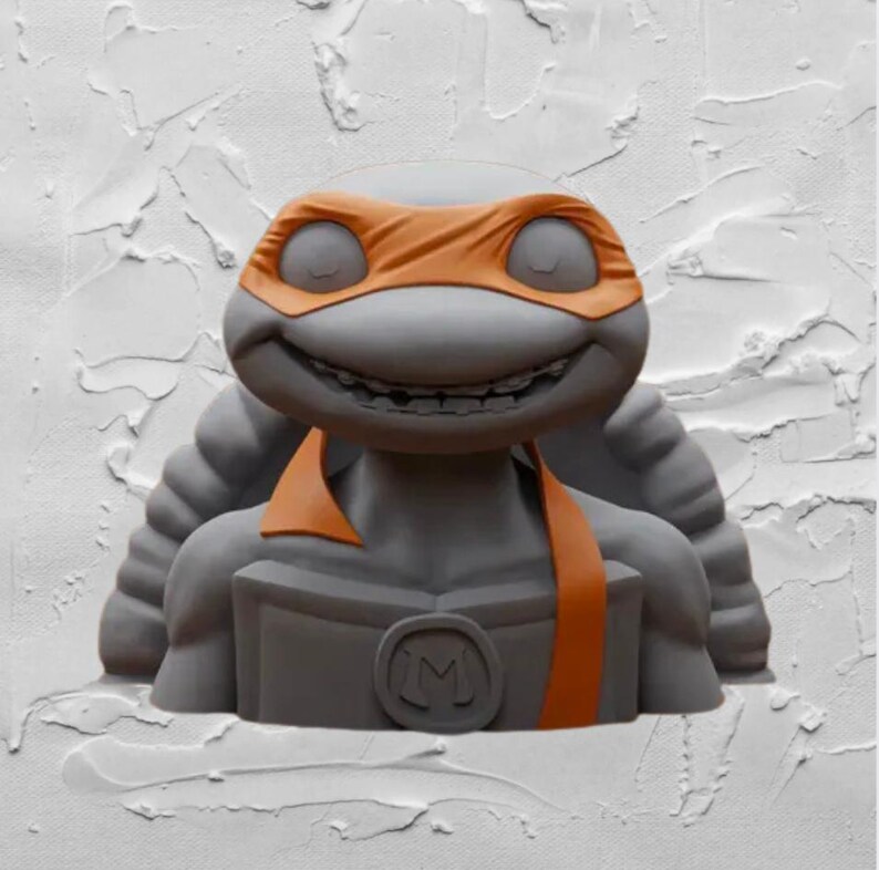 Michelangelo TMNT Headphone Stand - 3D Printed Teenage Mutant Ninja ...