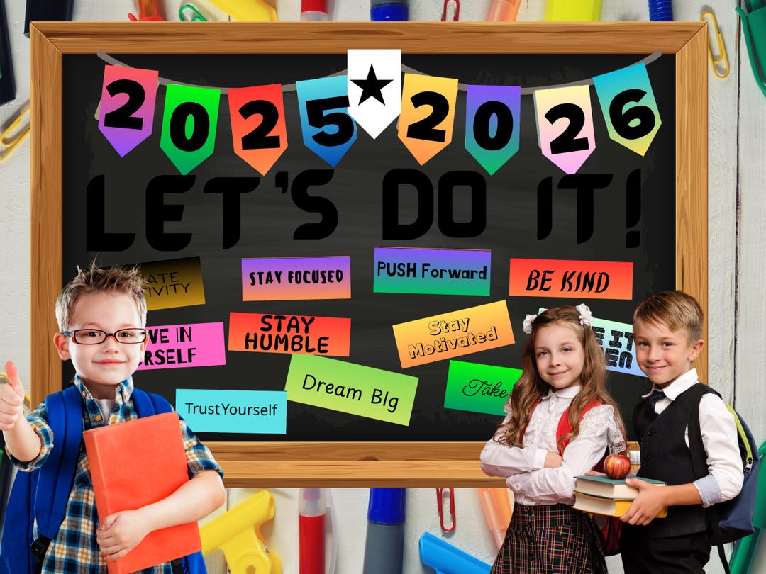 Welcome Back to School Bulletin Board Kit, Lets Do It Year 2025 ...
