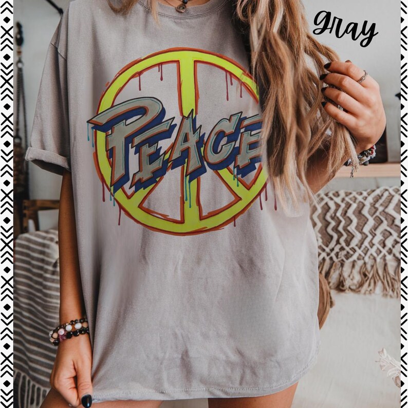 Vintage Peace Sign Shirt, Unite the Country Message, Unisex Comfort ...