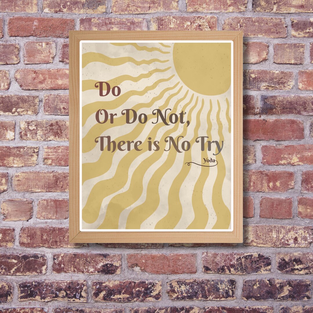 Teacher Classroom Wall Art, Star Wars Art, Yoda Poster With Quote ...