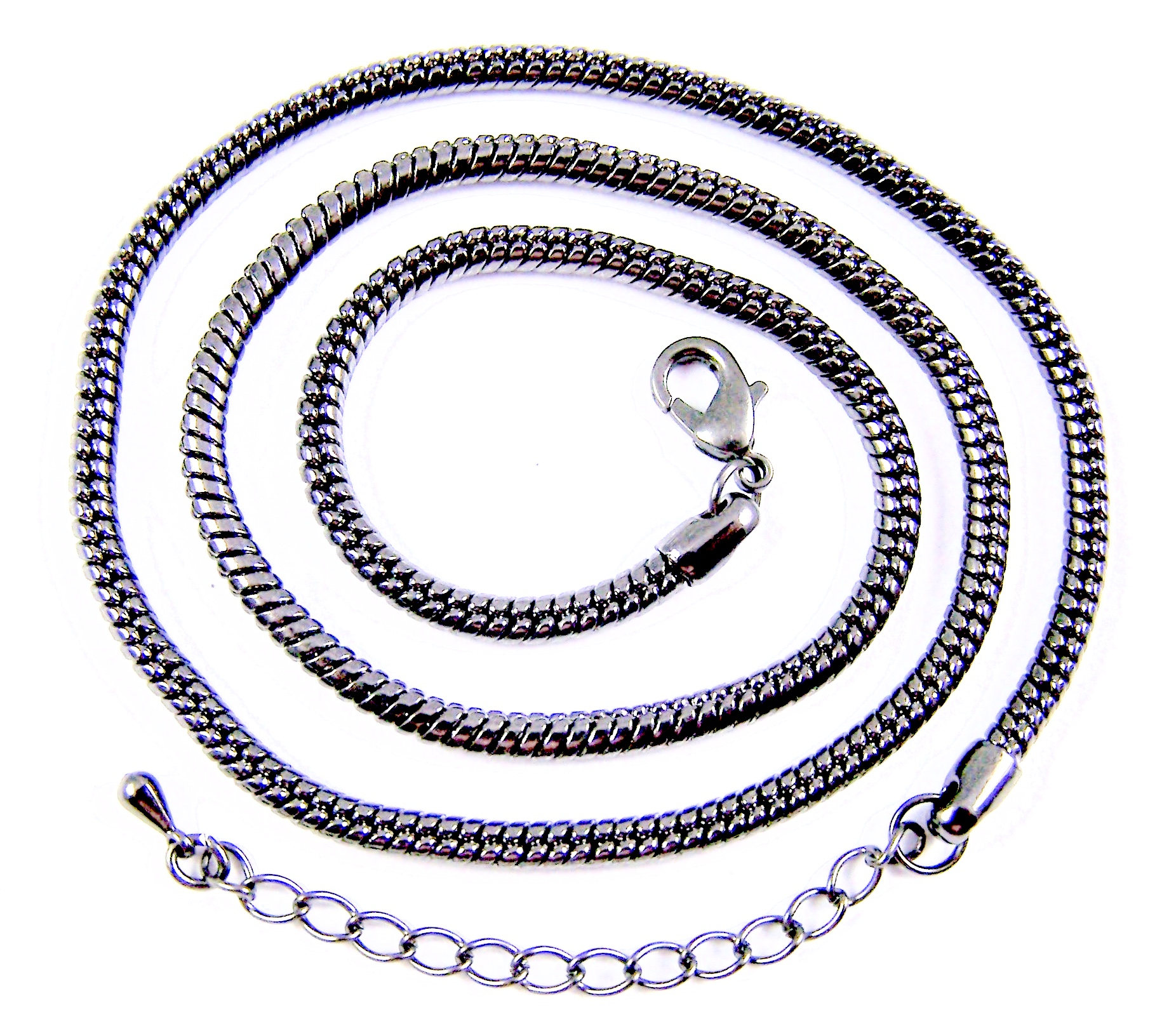 Calypso Snake Chain Gunmetal Black Silver Adjustable 19 20 - Etsy