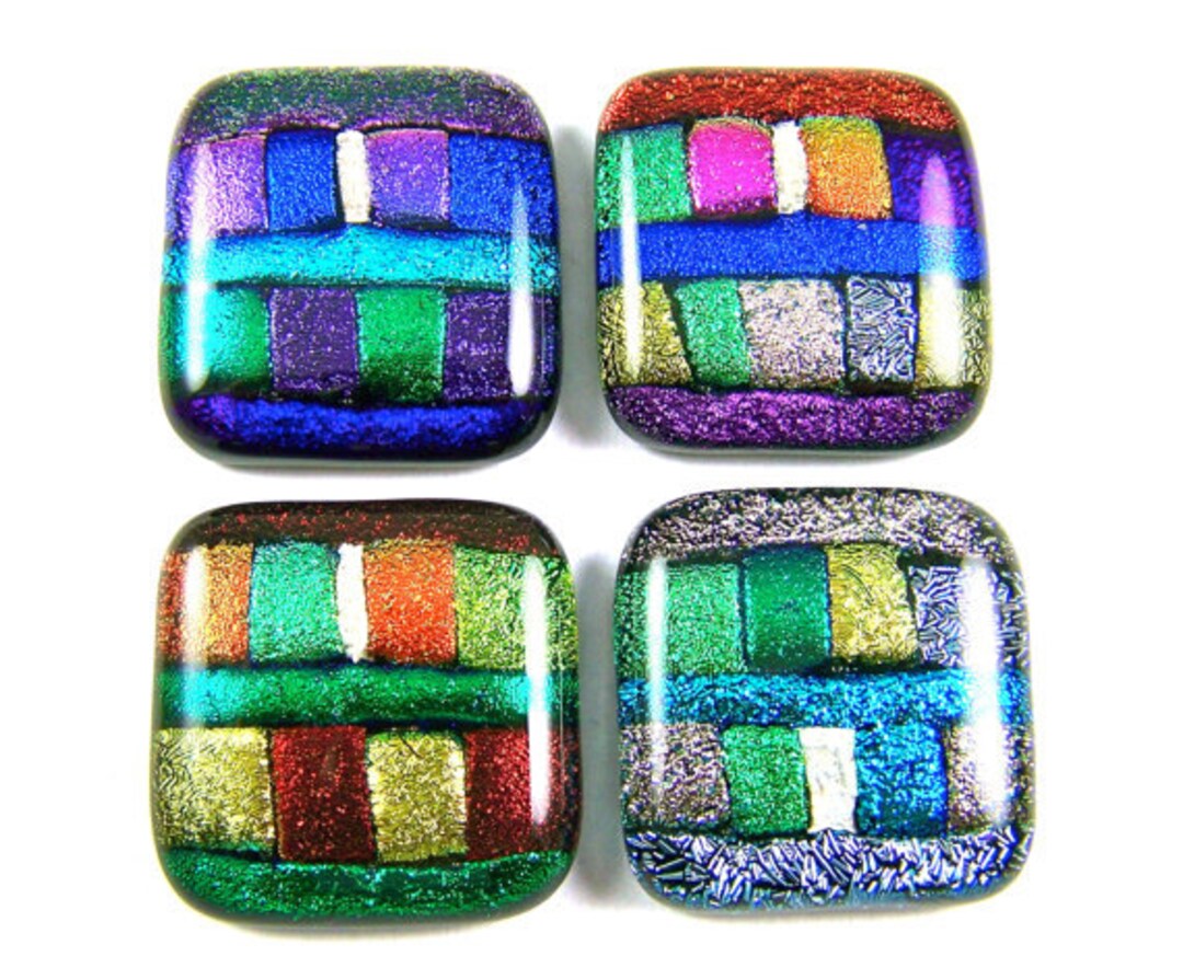 Dichroic Glass Family Memorial Stones Custom Made Pet Ashes Cremation ...