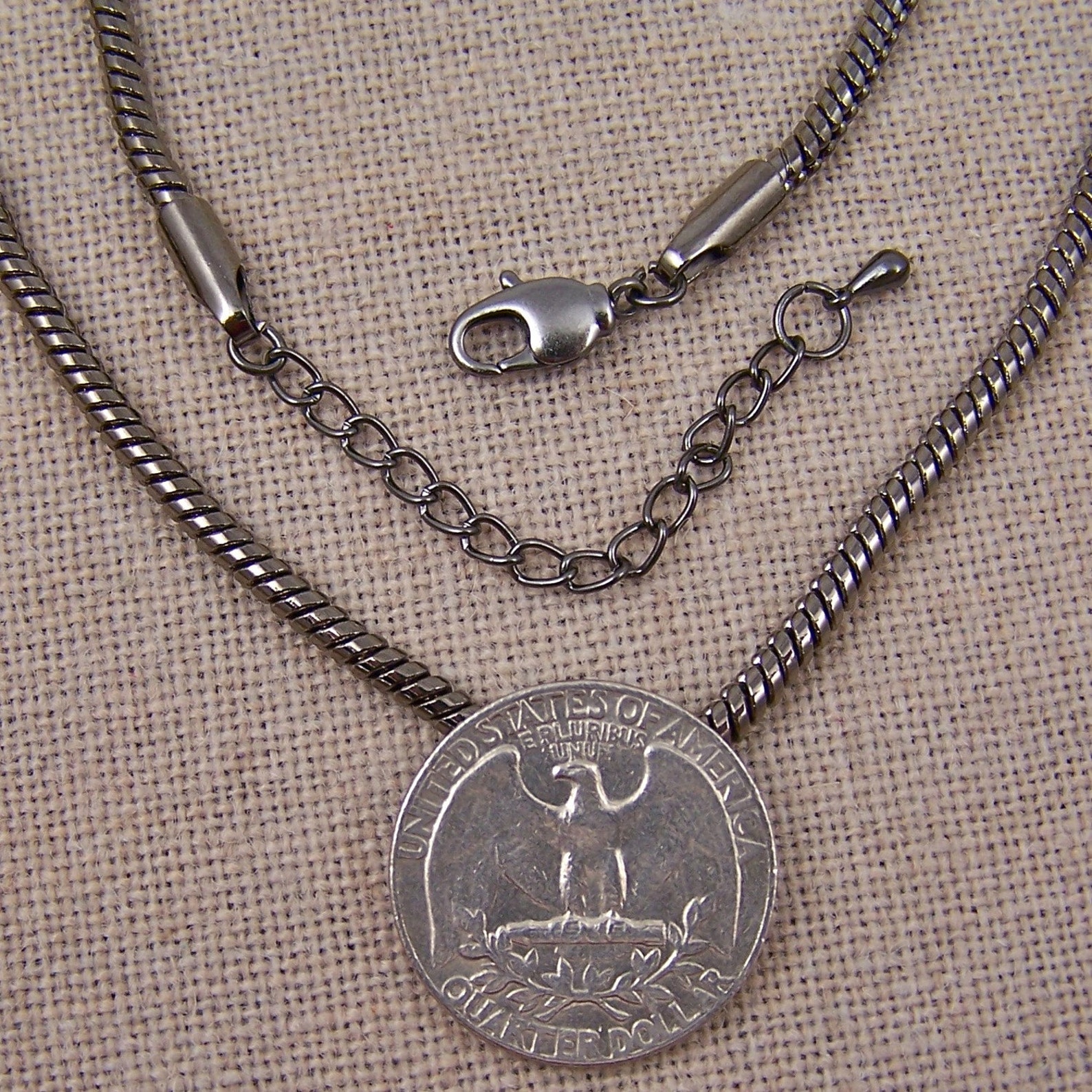 Calypso Snake Chain Gunmetal Black Silver Adjustable 19 20 - Etsy