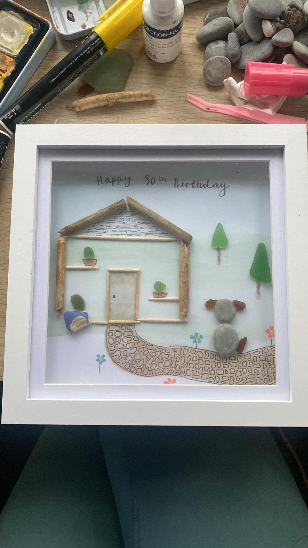 Sea Glass Art Picture Canvas Box Frame - Etsy