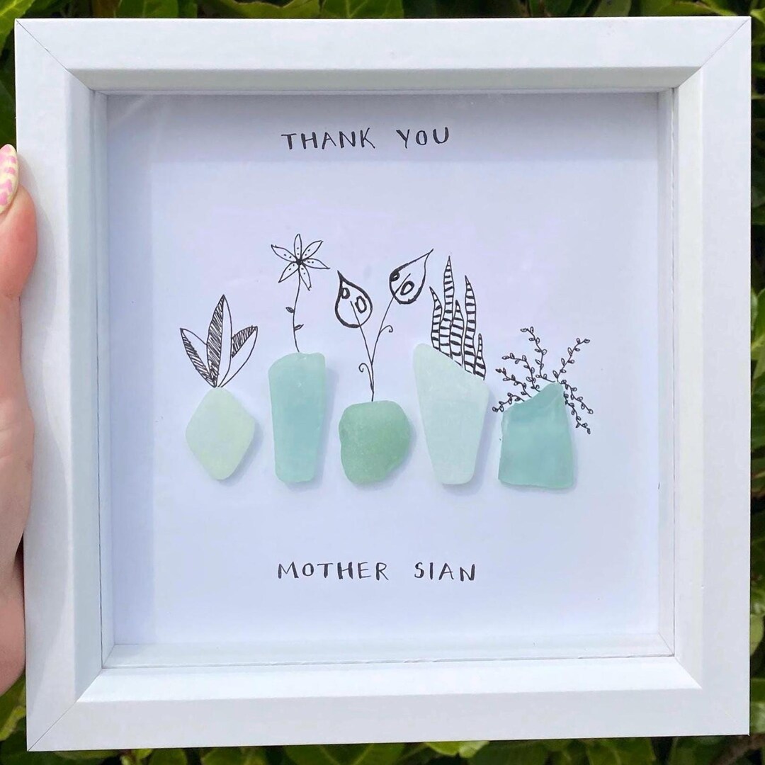 Sea Glass Art Picture Canvas Box Frame - Etsy