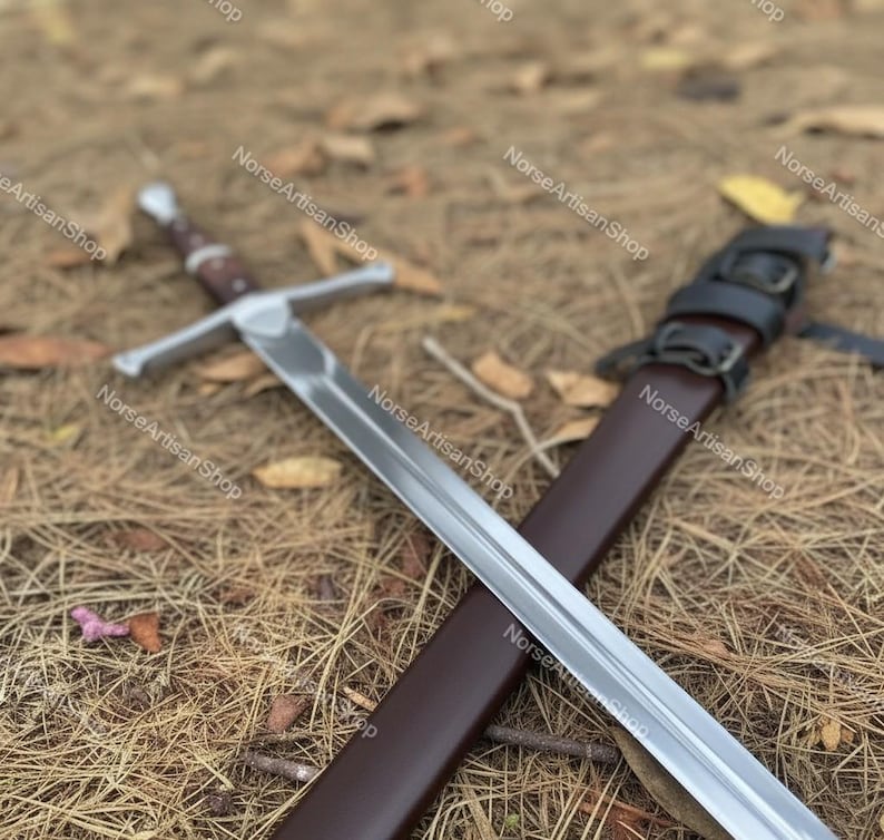 Handmade Medieval Longsword With Leather Scabbard | Historical ...