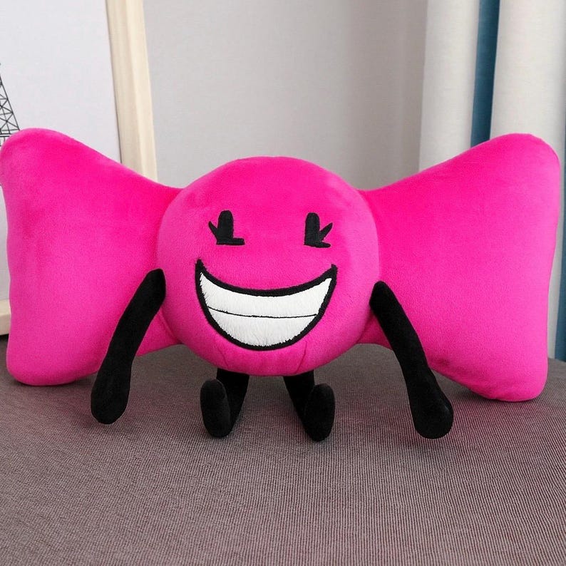 Pink Bow is Insued by the Animated Show. Handmade Plush Sculpture. A ...