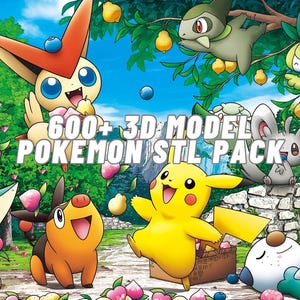 600+ Pokemon STL Pack - Pokemon Miniatures - STL Bundle Packs - STL ...