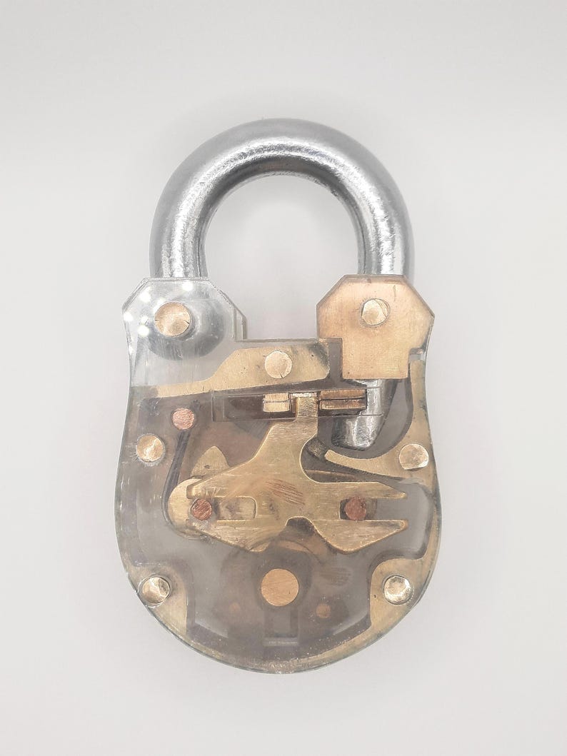 Transparent Brass Padlock: See-through Mechanism, Educational Lock ...