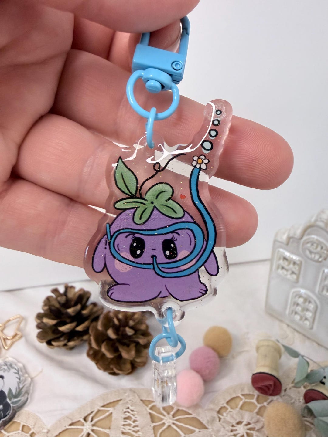 Kawaii Blueberry Pendant – Cute Keychain in Cozy Style | Gift Idea ...