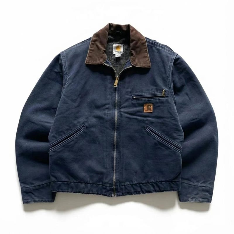 Carhartt Navy Blue Jacket - Etsy