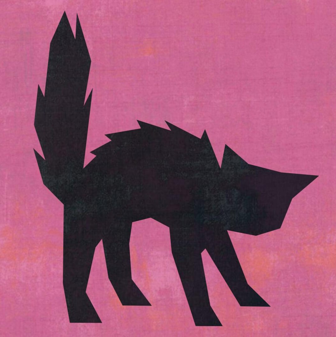 Scaredy-cat Quilt Block Pattern: FPP PDF (a4/letter Sizes) 10" X 10" - Etsy