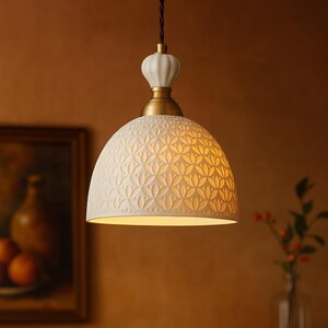 Pendant Light French Ceramic, Vintage Kitchen Lighting Fixture ...
