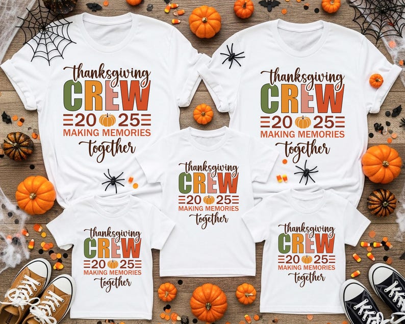 Thanksgiving Crew 2025 Shirt, Family Thanksgiving Shirt, Matching ...