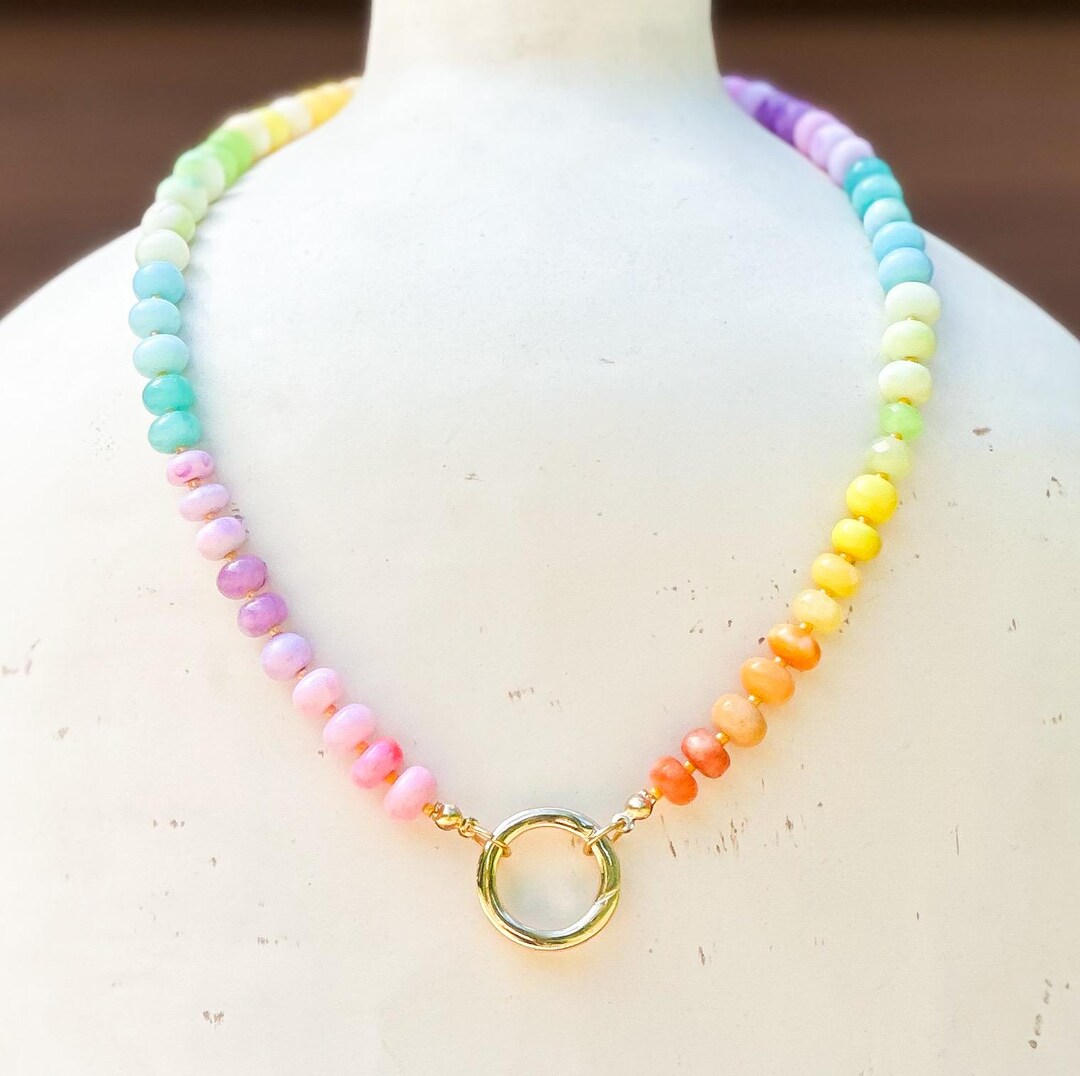 Sugar Rush - Candy Gemstone Necklace - Rondelle Gemstone Necklace ...