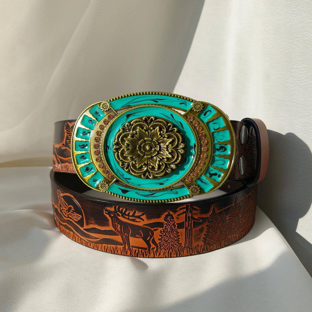 Ladies Vintage Pattern Belt Buckle | Durable Belt | Geometric Beauty ...