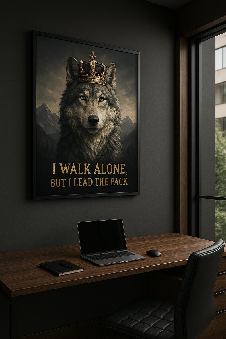 Lone Wolf Mindset Poster – Digital Download | Motivational Animal Wall ...