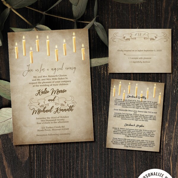 Magical Wedding Invitations - Etsy