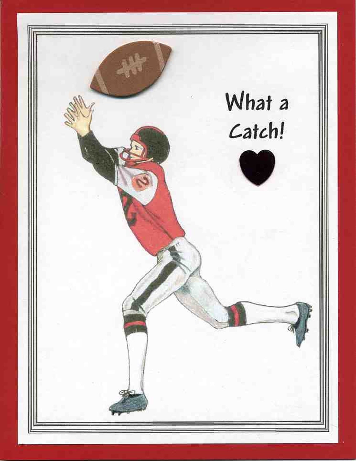 Football Valentine Card for Husband or Wife | Etsy