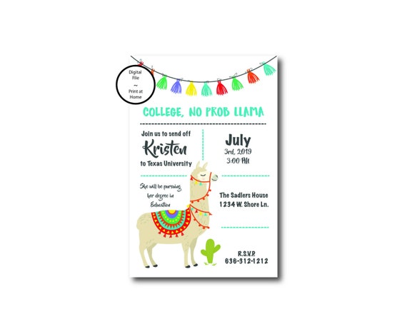 College Send Off Invitation - Going Away to College Party - Trunk Party ...
