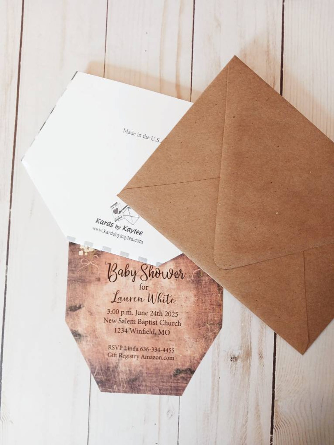 Rustic Gender Reveal Invitations With Envelopes Country | Etsy
