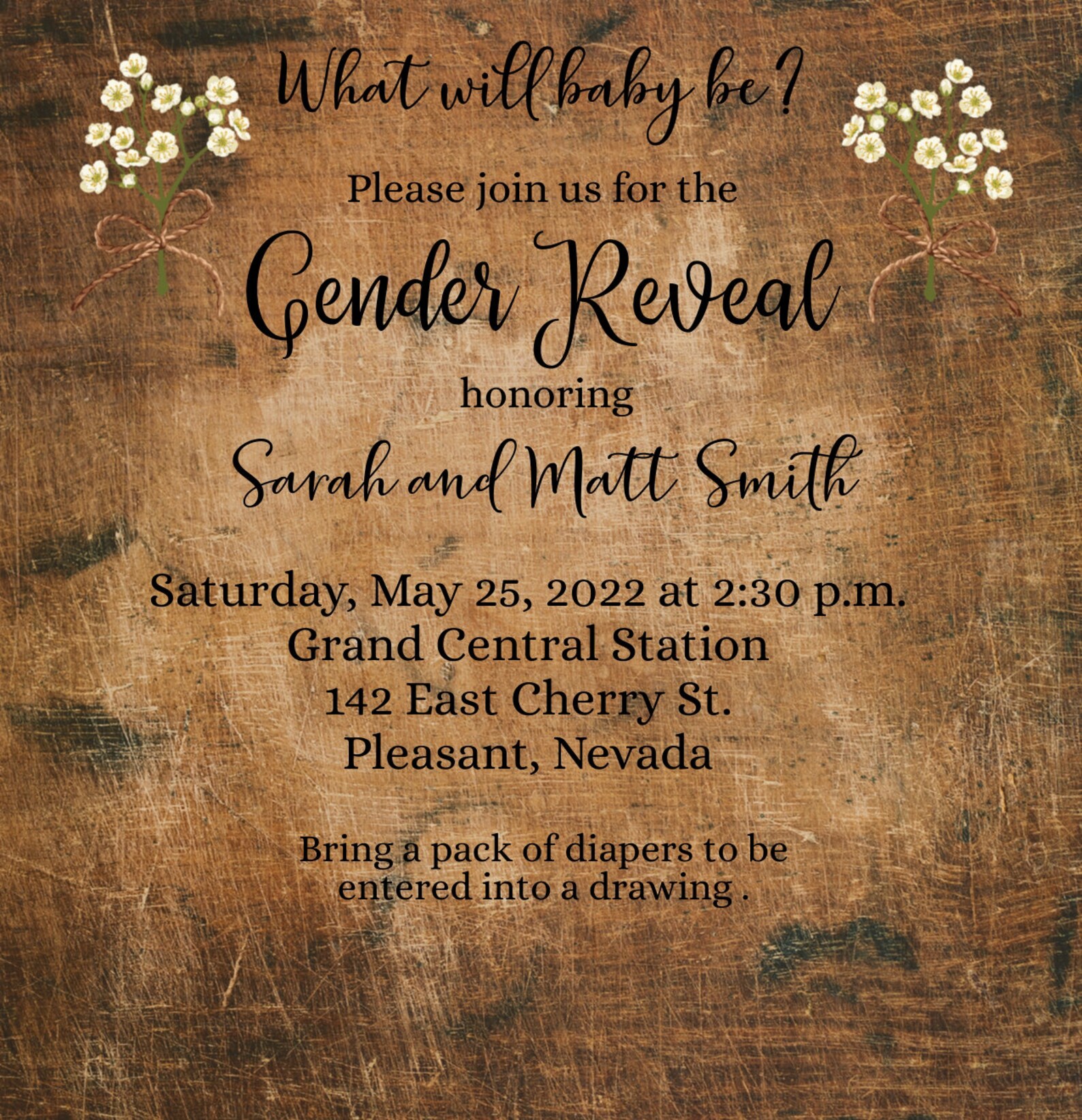 Rustic Gender Reveal Invitations With Envelopes Country | Etsy